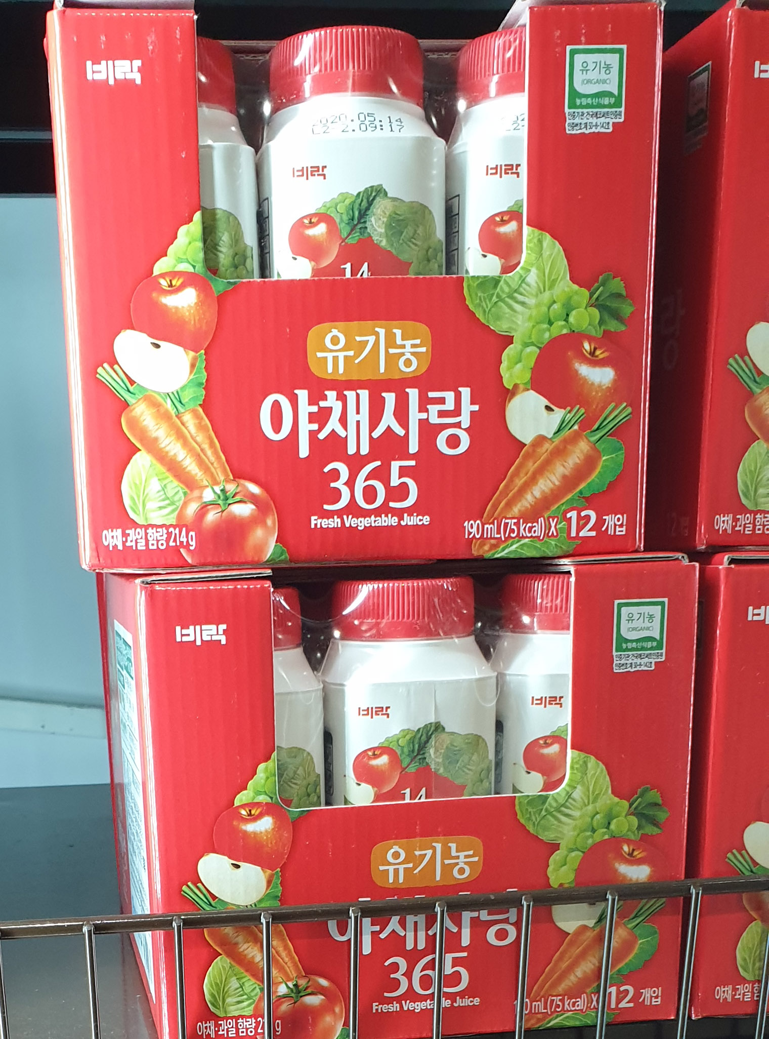띵굴마켓 : 비락 유기농 야채사랑 365 190ml x 12입
