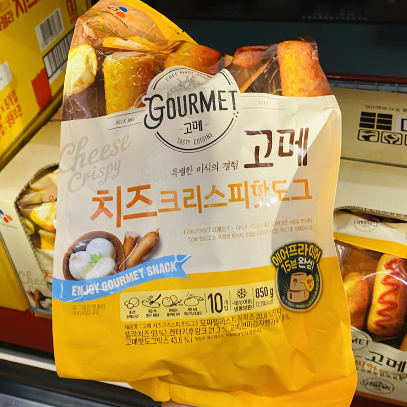 띵굴마켓 : 씨제이 고메 치즈 크리스피 핫도그 850g
